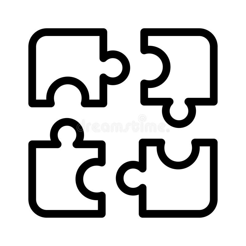 Cooperation, puzzle icon stock vector. Illustration of beautiful ...