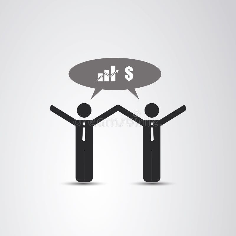 Cooperation - the Real Leader - Business Men Icon Stock Vector ...