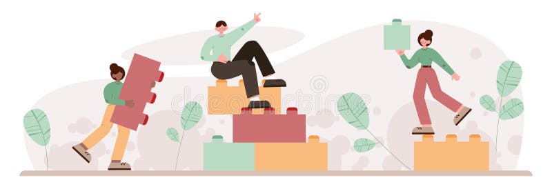 Cooperation Teamwork Concept. Collaboration and Teamwork Stock Vector ...