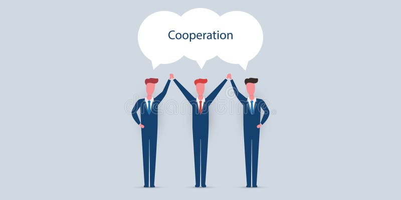 Cooperation, Teamwork, Help, Work Together Concept - Design with ...