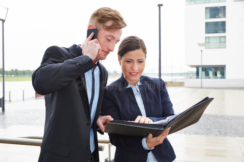 Cooperation of Two Business People Stock Photo - Image of partnership ...