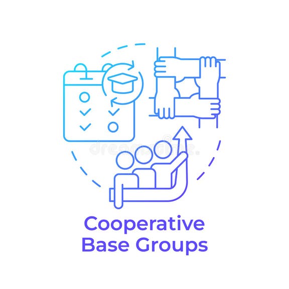 Cooperative Base Groups Blue Gradient Concept Icon Stock Vector ...