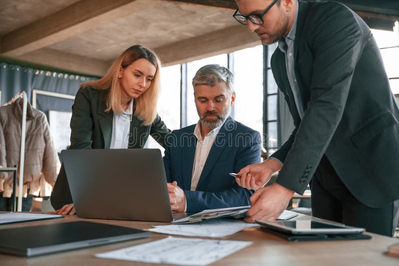 Cooperative Business. Group of People are Working in the Modern Office ...