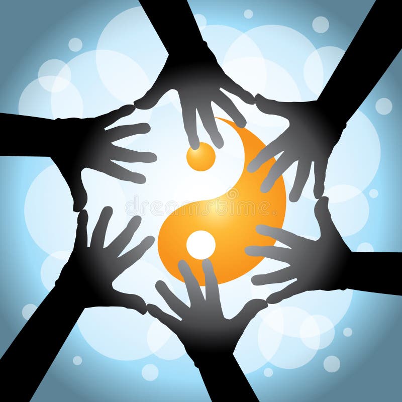 Cooperative hands stock illustration. Illustration of silhouette - 22046540