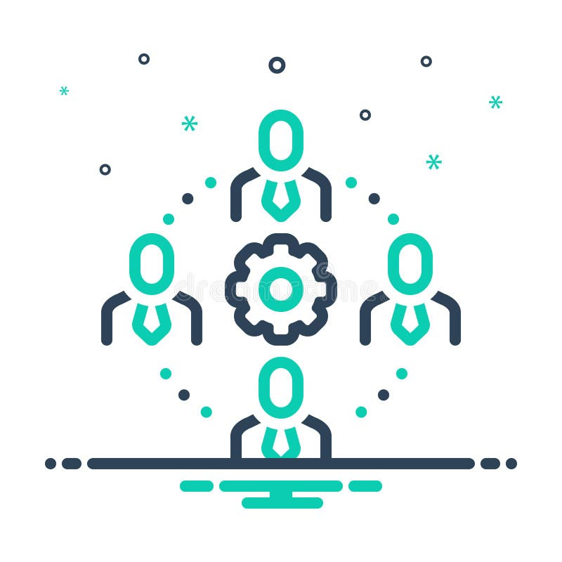 Mix Icon for Cooperative, Joint and Patnership Stock Vector ...