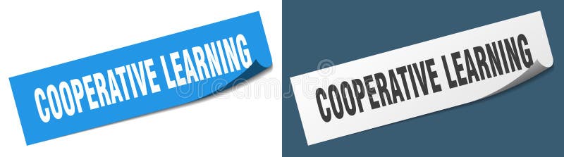 Cooperative Learning Sticker. Cooperative Learning Sign Set Stock ...