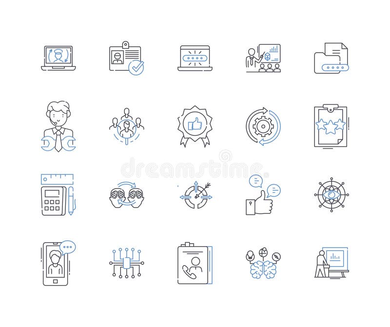 Cooperative Partnership Line Icons Collection. Collaboration, Unity ...