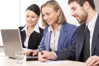 The Cooperative Work of Business People Stock Image - Image of office ...