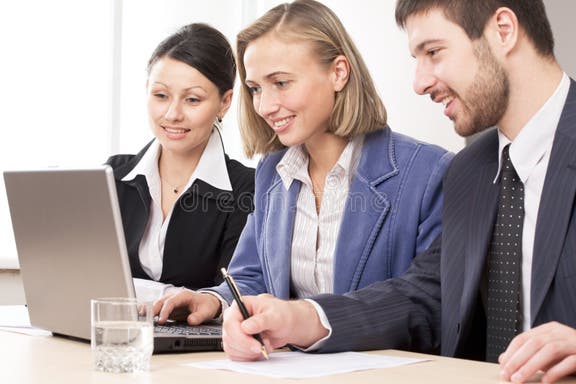 The Cooperative Work of Business People Stock Image - Image of office ...