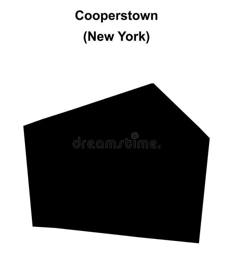 Cooperstown outline map stock vector. Illustration of border - 387615470