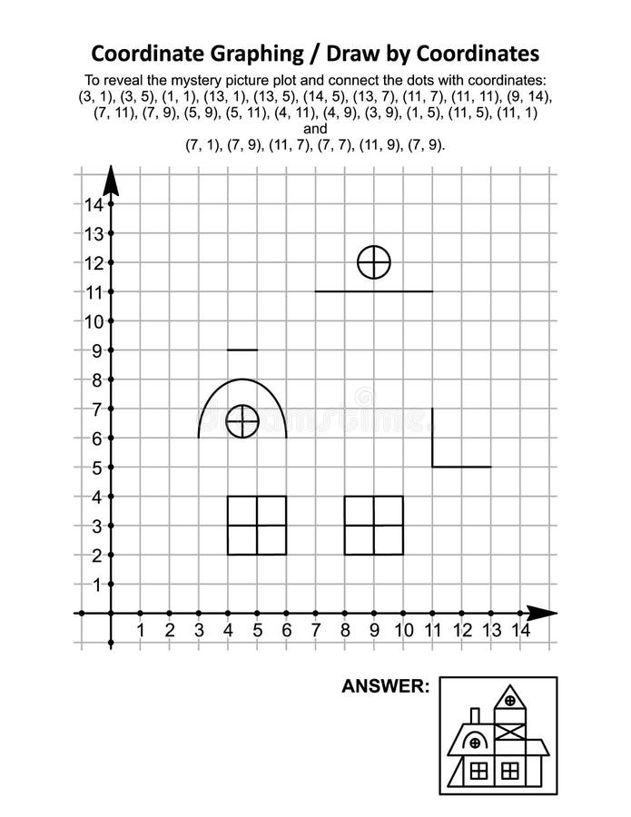 Coordinate Graphing, or Draw by Coordinates, Math Worksheet with Old ...