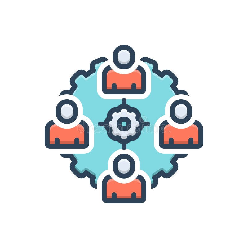 Color Illustration Icon for Coordinate, Equal and Harmonize Stock ...