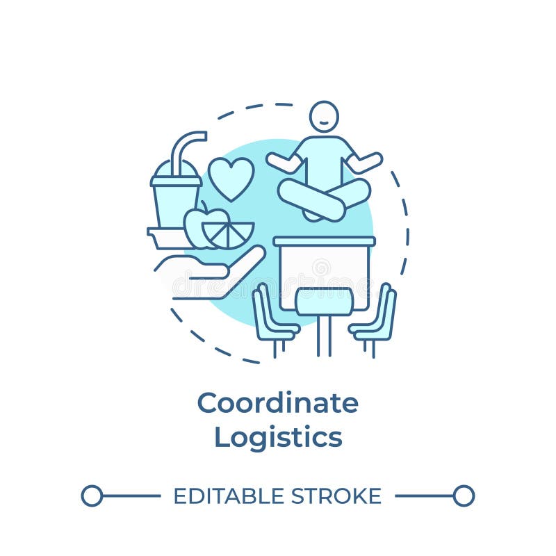 Coordinate Logistics Soft Blue Concept Icon Stock Vector - Illustration ...