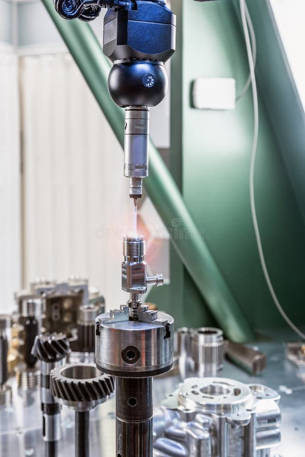 The Coordinate Measuring Machine Measures the Part Stock Image - Image ...