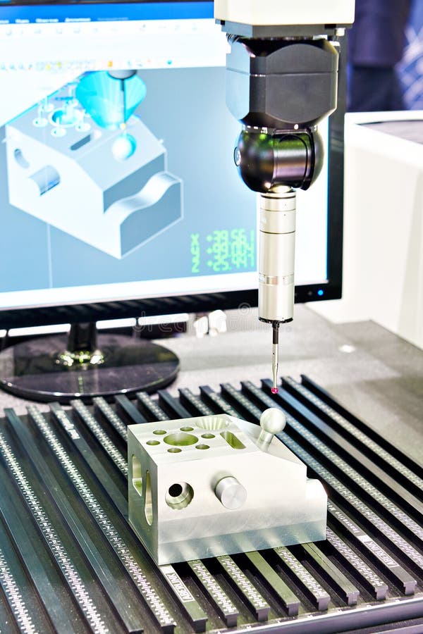 Coordinate Measuring Machine with Monitor Stock Image - Image of ...