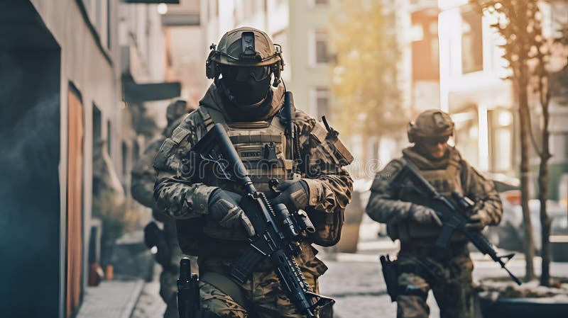 Coordinated Urban Intelligence Gathering: Soldiers Gather Intelligence ...