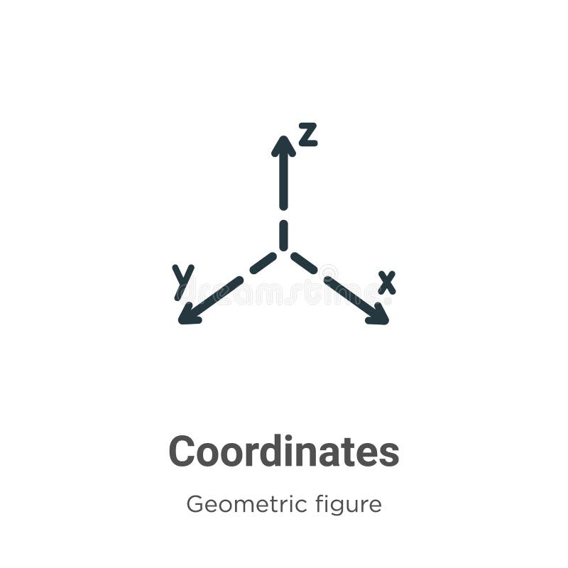 Coordinates Vector Icon on White Background. Flat Vector Coordinates ...