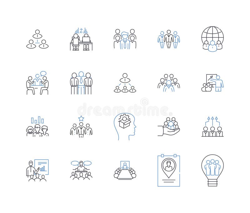 Coordination Center Line Icons Collection. Efficient, Response ... Coordination Center Line Icons Collection. Efficient, Response ...