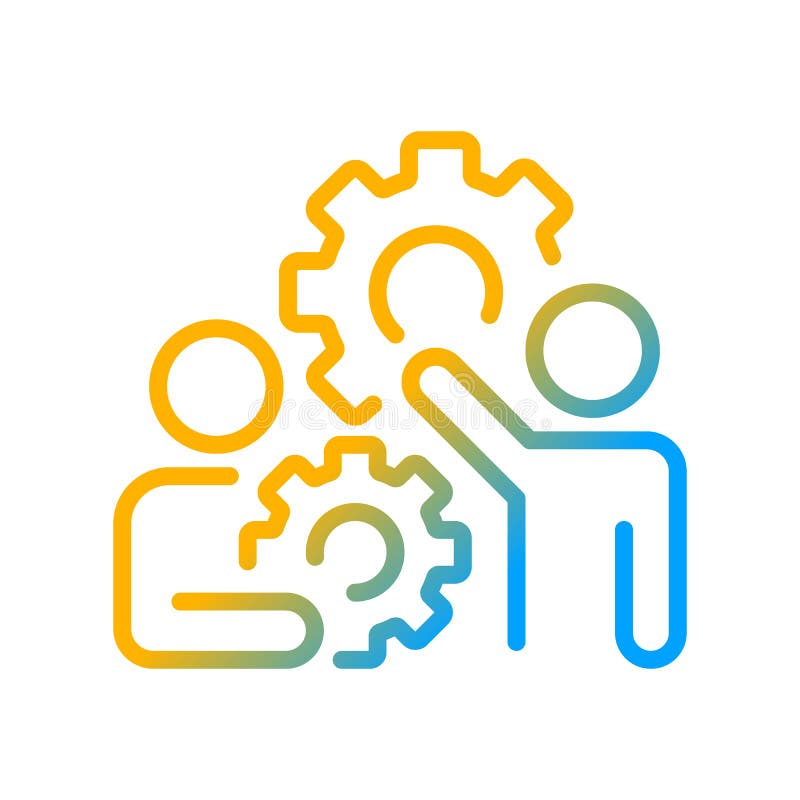 Coordination Gradient Linear Vector Icon Stock Vector - Illustration of ...