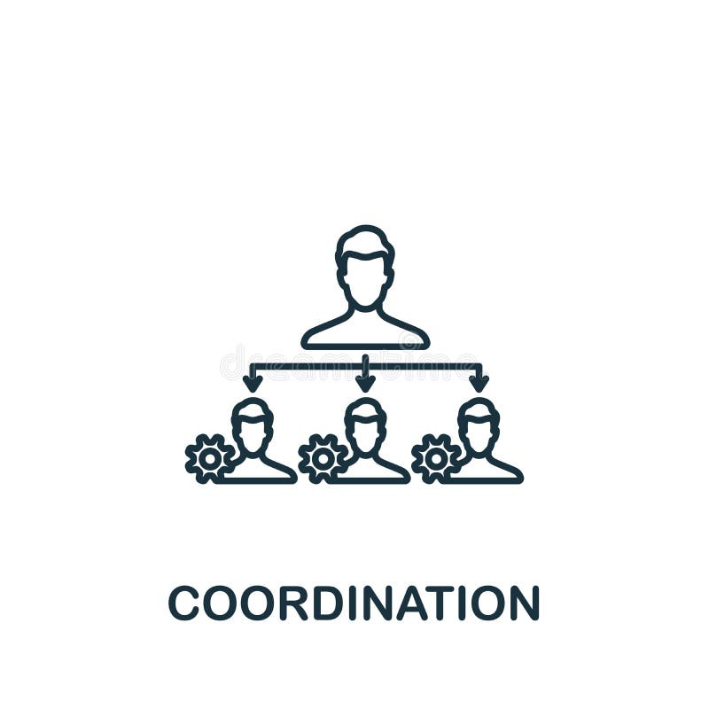 Coordination Icon. Monochrome Simple Project Planning Icon for ...