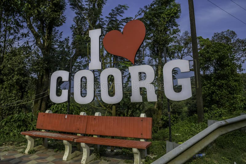 Coorg Welcome Sign Board in Karnataka Stock Photo - Image of travel ...