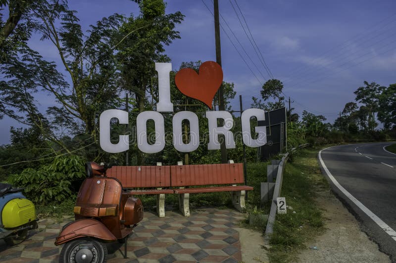 Coorg Welcome Sign Board in Karnataka Editorial Photo - Image of plant ...