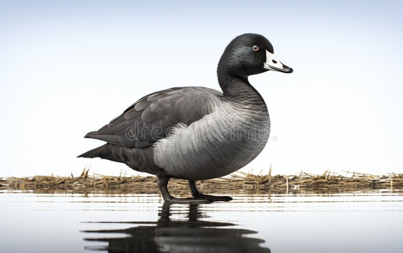 A Coot in Front of a White Background -Generative Ai Stock Illustration ...