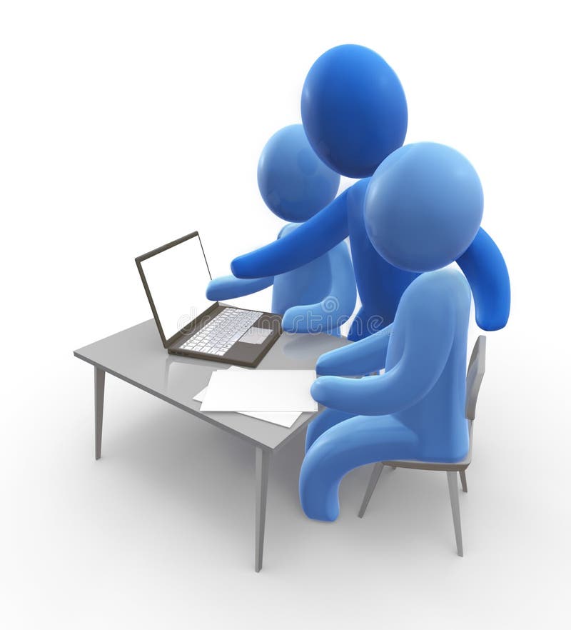 3d Working Business People. Stock Illustration - Illustration of ...