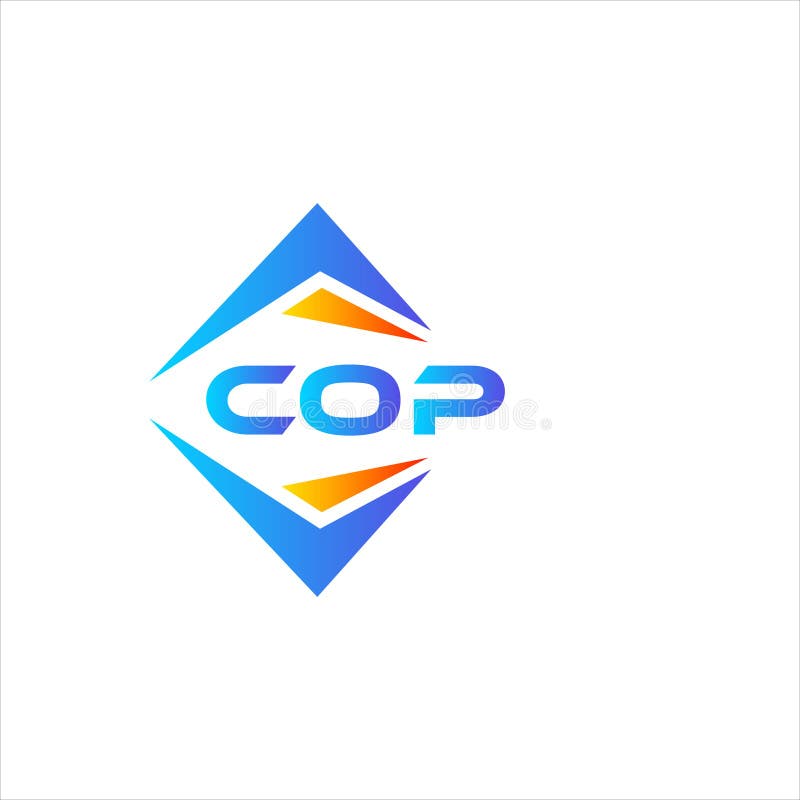COP Abstract Technology Logo Design on White Background. COP Creative ...