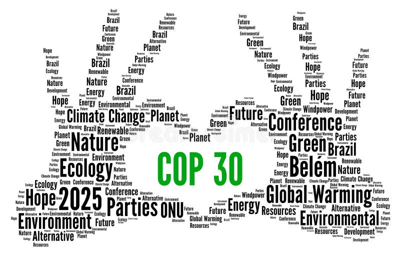 COP 30 in Belem Brazil World Cloud Stock Illustration - Illustration of ...