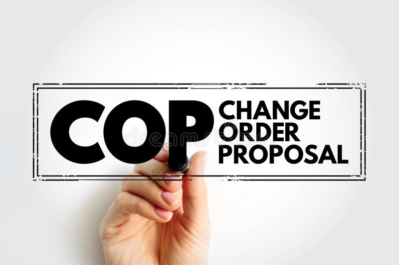 COP - Change Order Proposal Acronym, Business Concept Text Stamp Stock ...