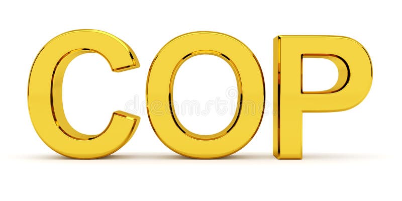 COP Colombian Peso Currency Code Stock Illustration - Illustration of ...