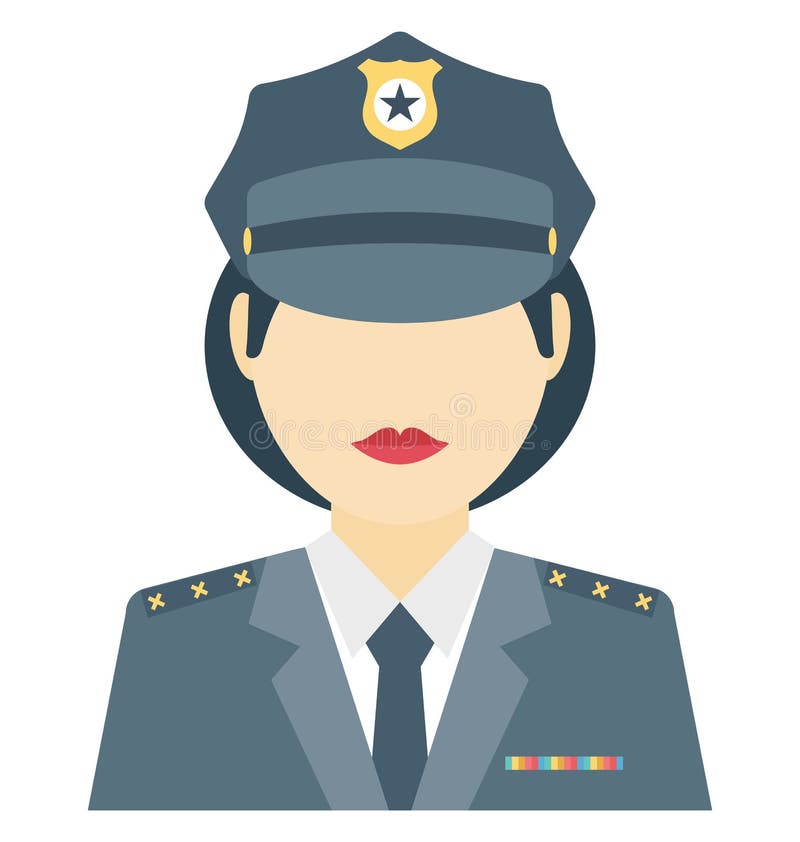 Cop Color Isolated Vector Icon that Easily Can Be Modified and Edit ...