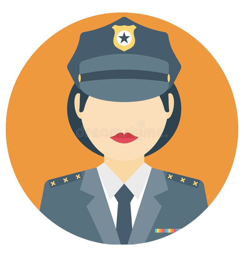 Cop Color Isolated Vector Icon that Easily Can Be Modified and Edit ...