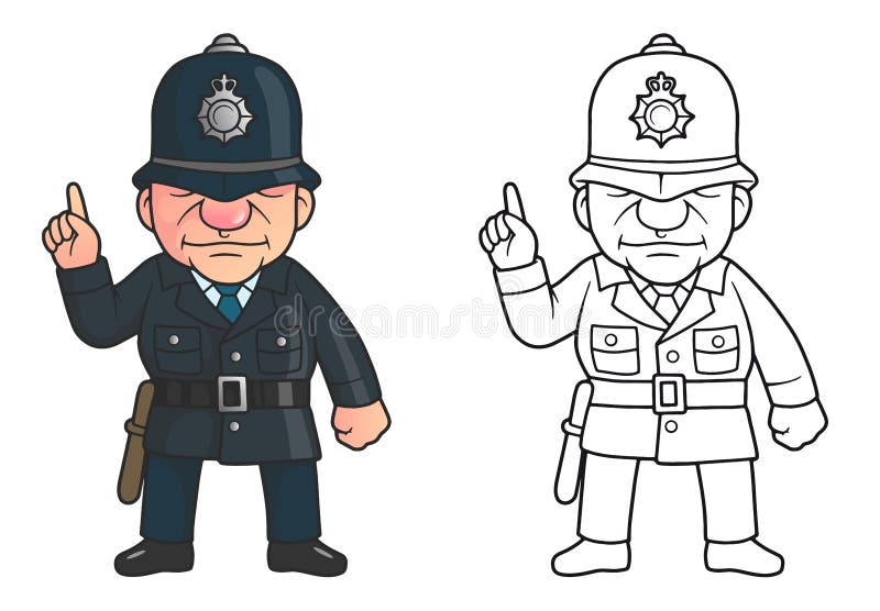 Cop on the custody order stock illustration. Illustration of profession ...