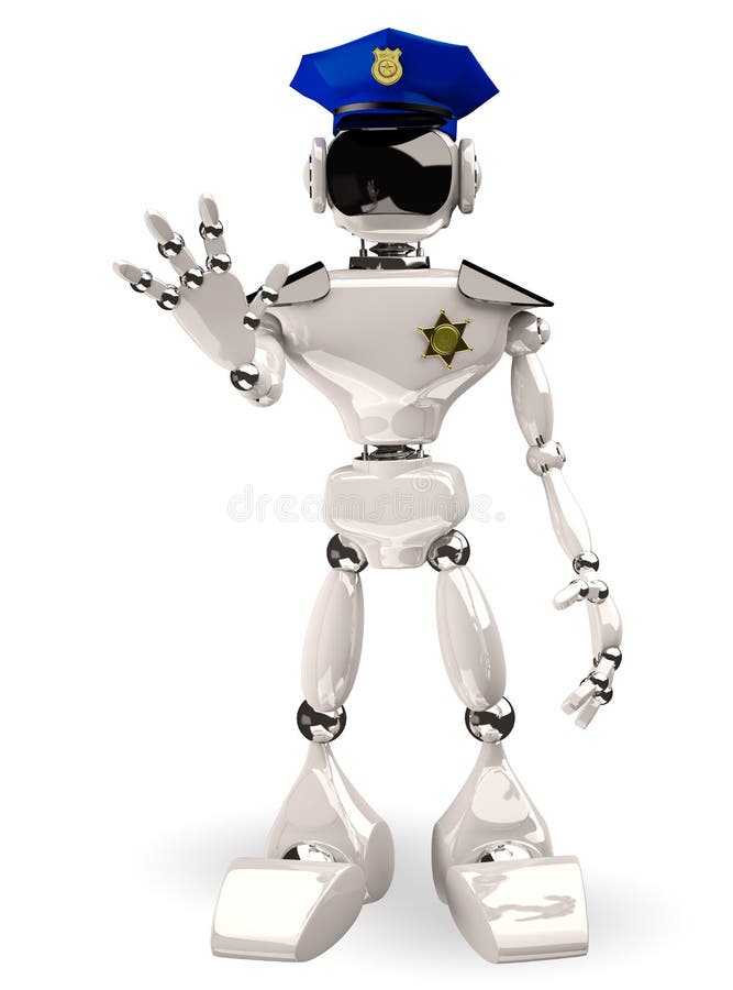 Cute robot cyborg stock illustration. Illustration of cyborg - 13618420