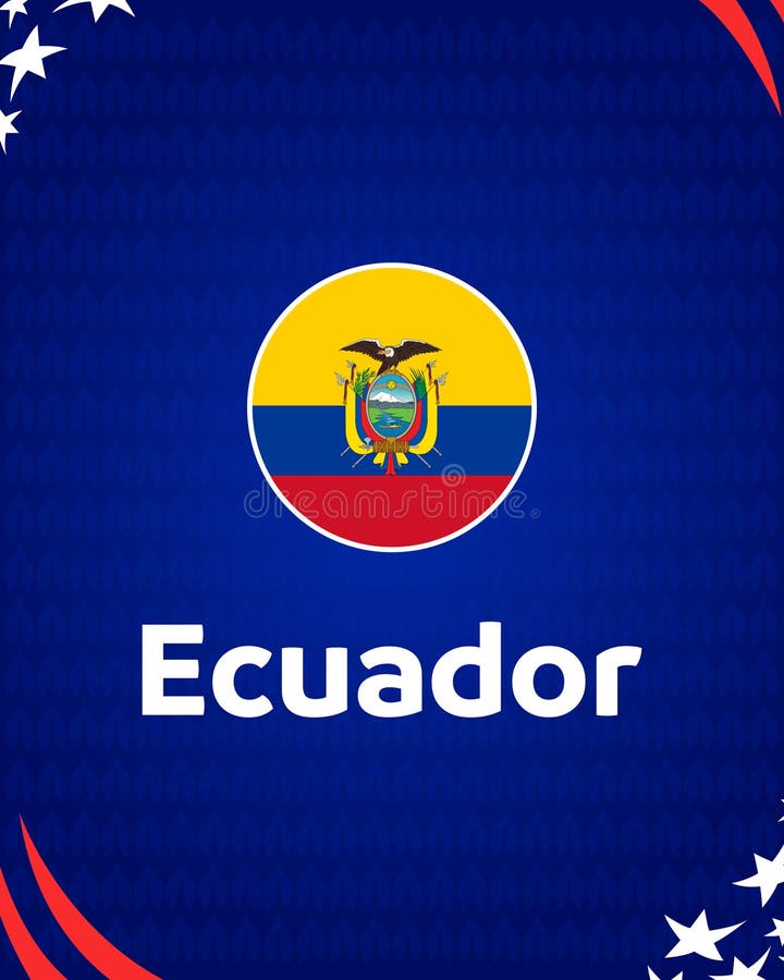 Ecuador Flag American Football USA 2024 Abstract Design Stock Vector ...