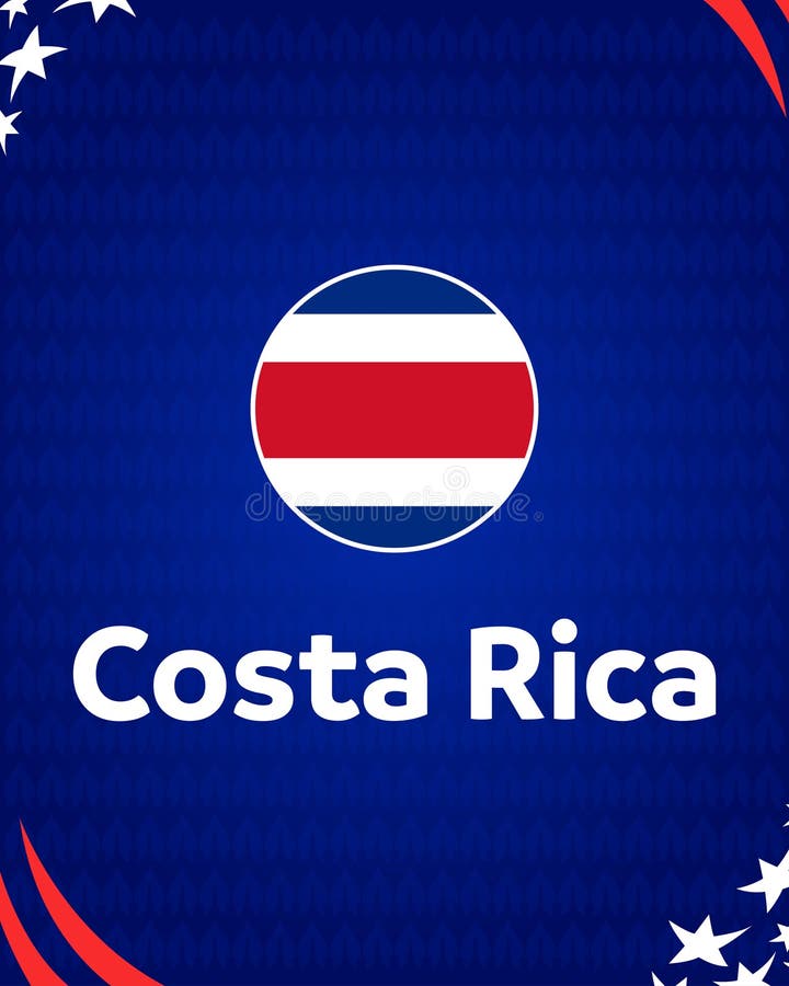 Costa Rica Flag American Football USA 2024 Abstract Design Editorial ...
