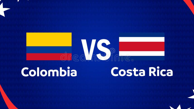 Colombia and Costa Rica Match Flag American Football USA 2024 Abstract ...