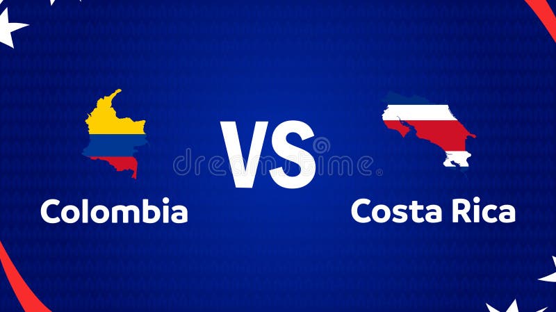 Colombia and Costa Rica Match Flag Map American Football USA 2024 Stock ...