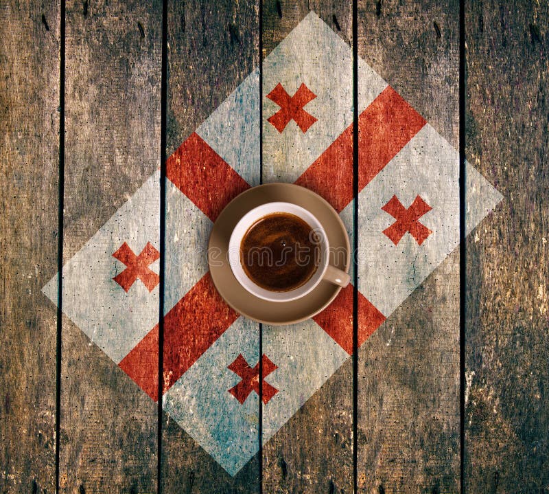 Café y bandera foto de archivo. Imagen de bandera, café - 57396688