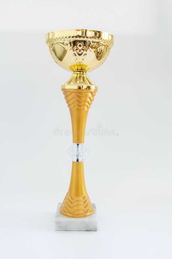 Copa Ganadora Dorada Sobre Fondo Blanco Foto de archivo - Imagen de ...
