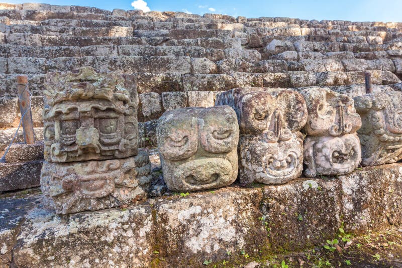 Plaza De Los Jaguares at Mayan Ruins - Copan Archaeological Site ...