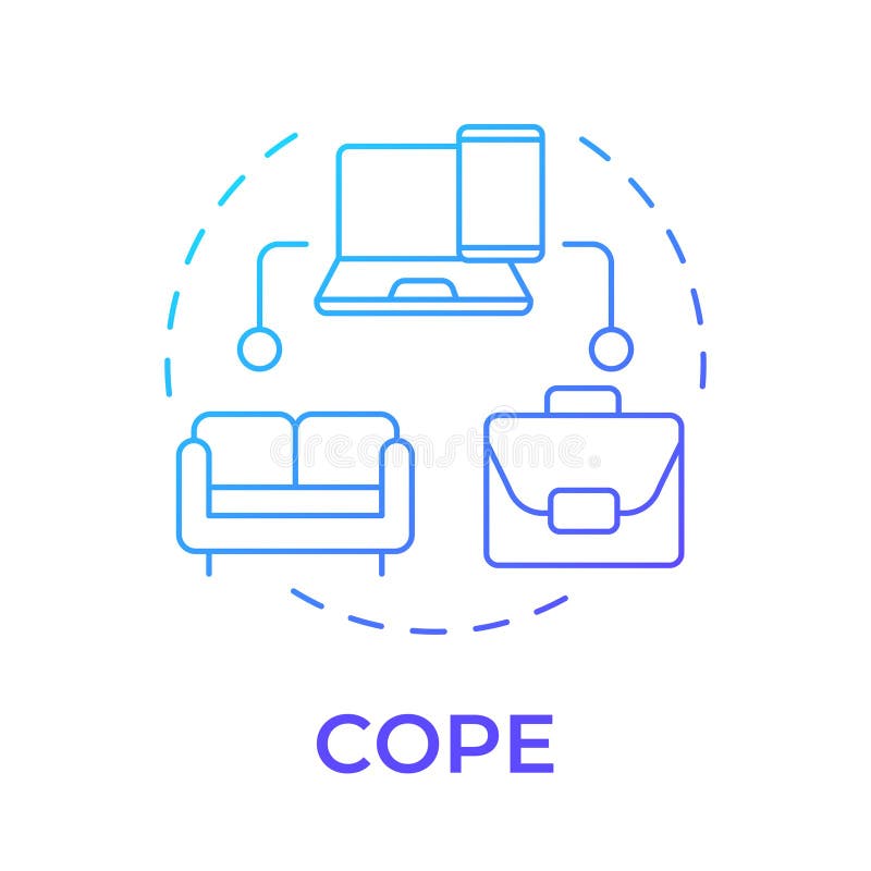 COPE Blue Gradient Concept Icon Stock Vector - Illustration of cope ...