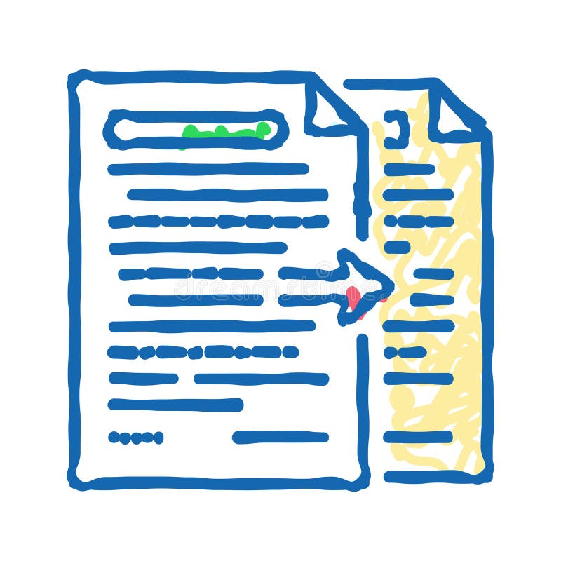 Cope Document Paper Icon Doodle Illustration Stock Vector ...