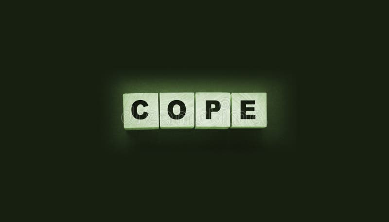 Cope from Wooden Letters on Black Background. Social Concept Stock ...