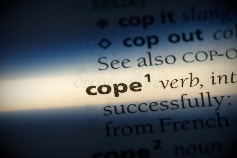 Cope Word in Wooden Blocks on Blue Background. Coping with Anxiety ...