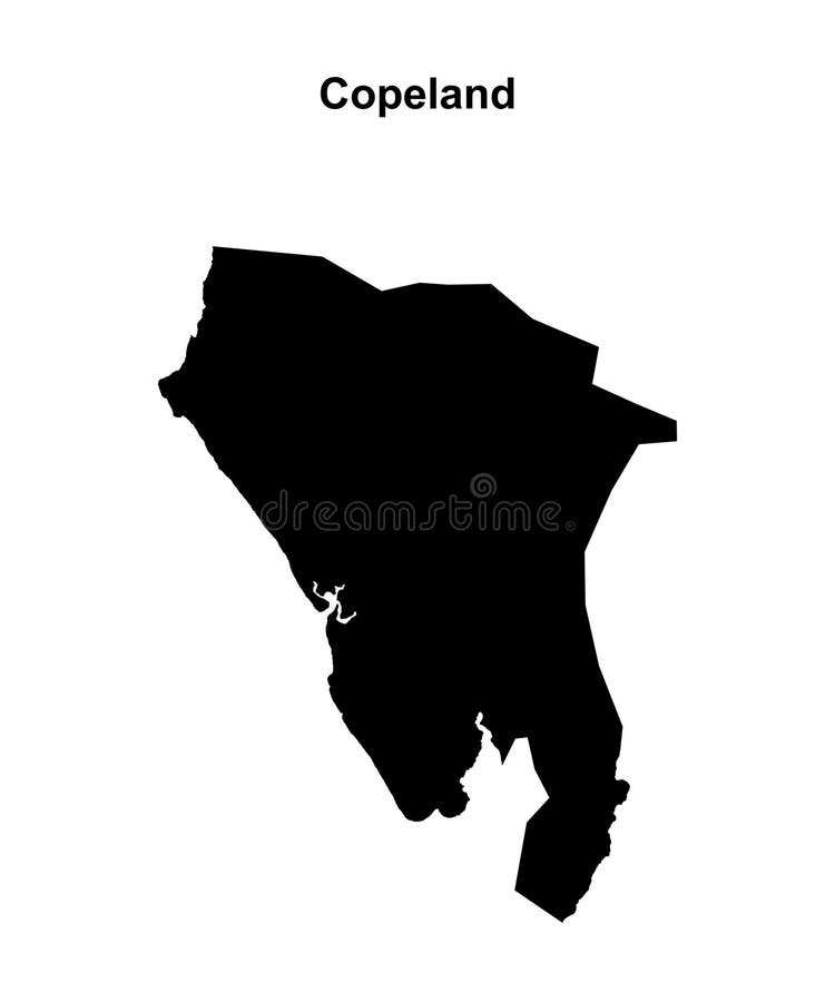 Copeland outline map stock vector. Illustration of blank - 371642739