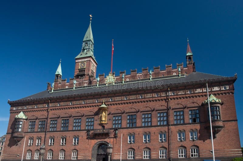 Copenhagen City Hall stock image. Image of sightseeing - 25961969