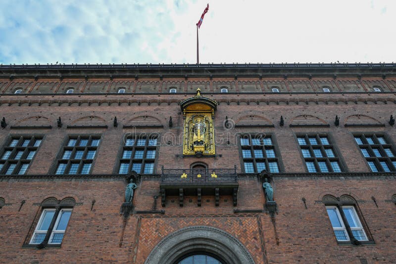 Copenhagen City Hall - Denmark Stock Image - Image of gold, cityscape ...